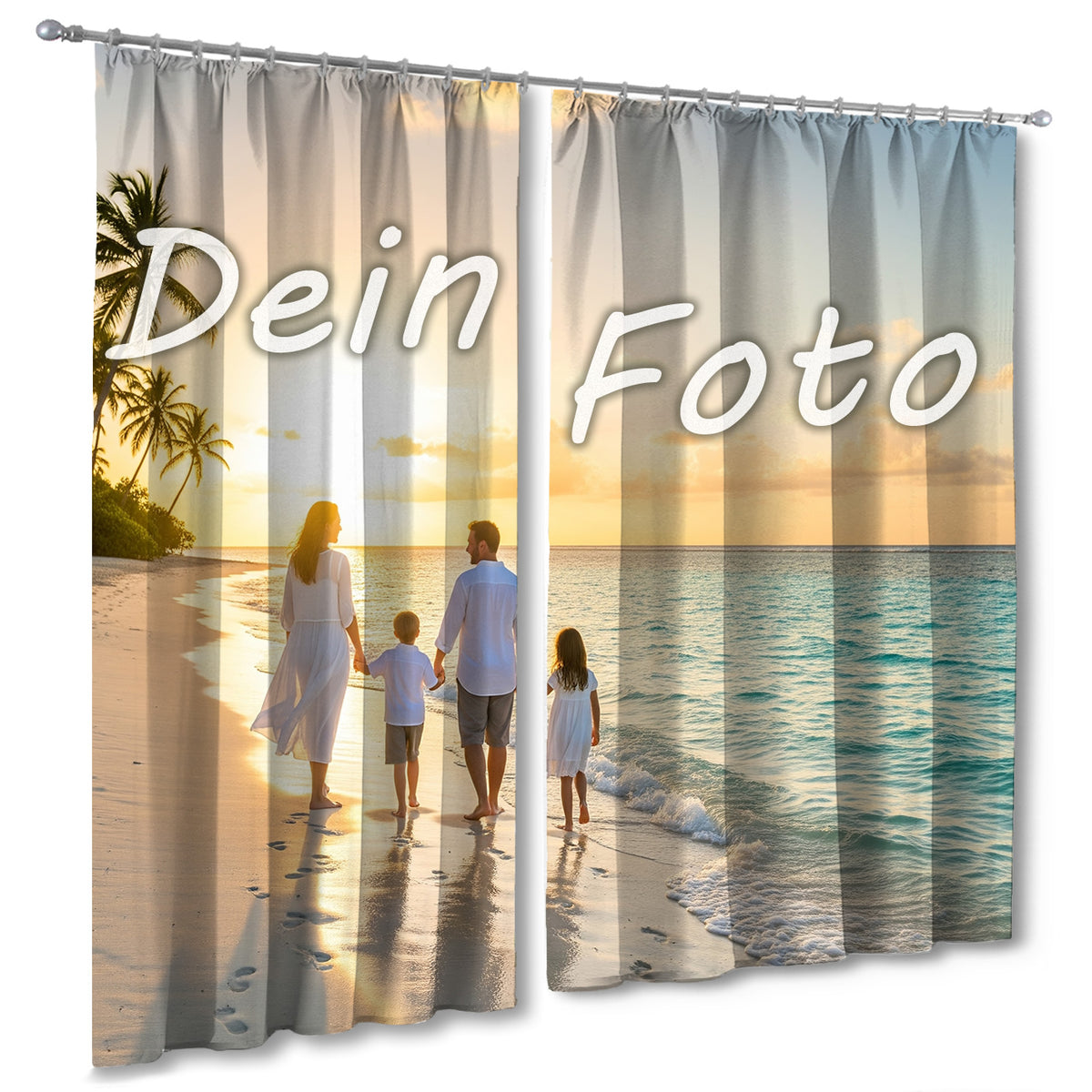 Fotovorhang nach Maß mit eigenem Foto bedrucken & gestalten